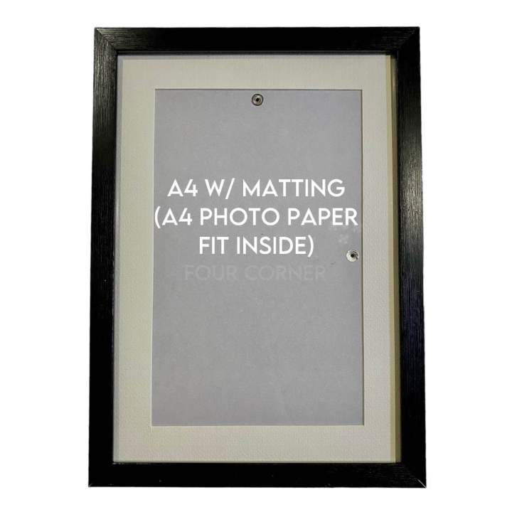 WITH MATTING A4 Glass Wall Picture Frame FIT FOR A4 PHOTO PAPER | Lazada PH