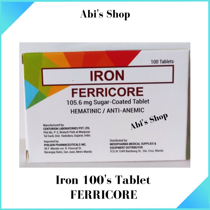 FERRICORE Ferrous Sulfate 100's Tablet Expiry : August 2026 | Lazada PH