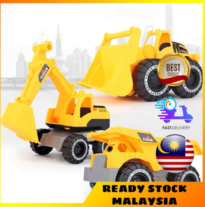 🔥READY STOCK🔥Large Construction Truck Excavator Bulldozer Truck Large ...