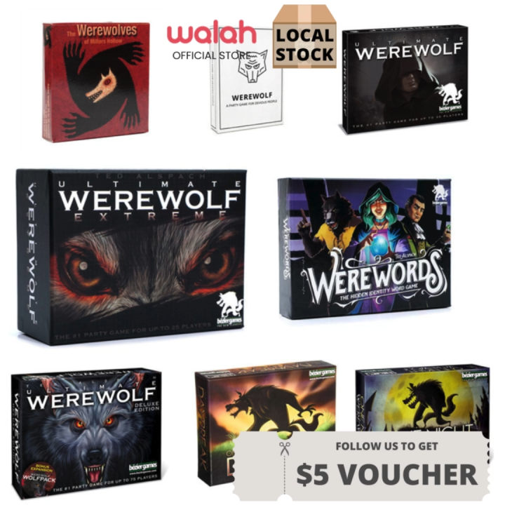 Werewolf Board Game Wolf Board game One night Ultimate werewolf Alien ...