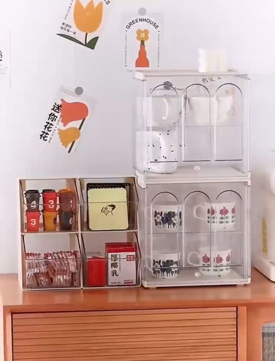 Yoice Coffee Capsule Storage Box Acrylic Tea Bag Organizer Rack Desktop ...