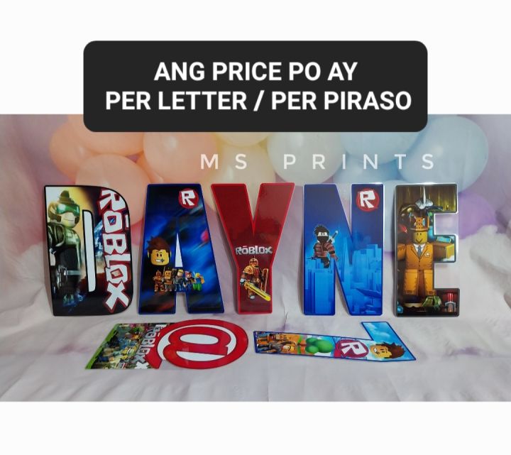 ROBLOX Letters for Birthday | standee | backdrop | customized | Lazada PH