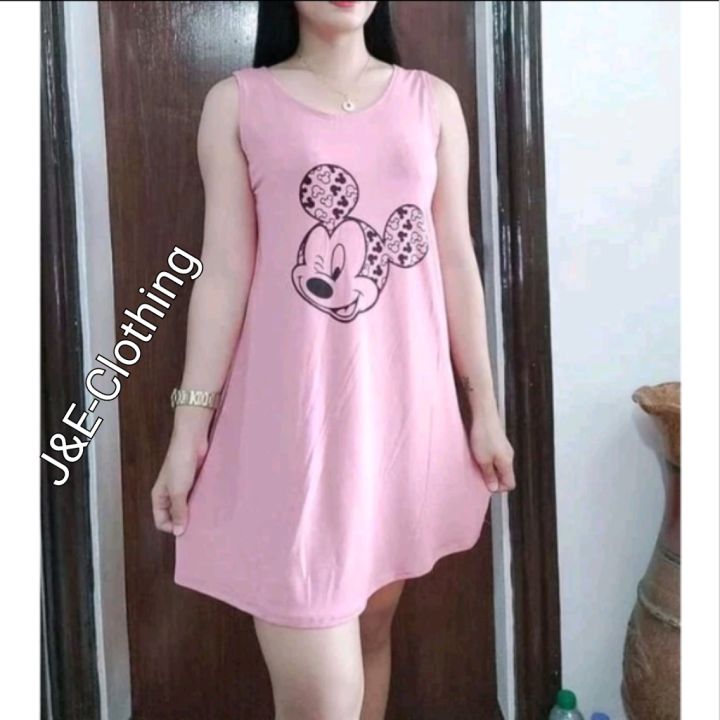 Mickey mouse dress/ Stretchable duster/Pambahay dress | Lazada PH