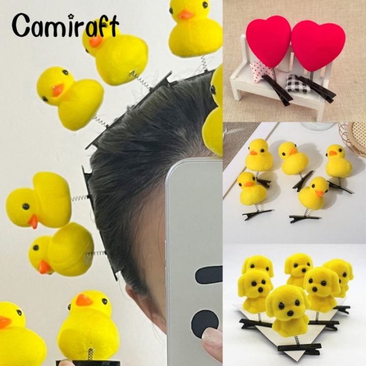 New Style 2024 Funny Yellow Duck Hairpin Macaron Star Spring Clip For ...