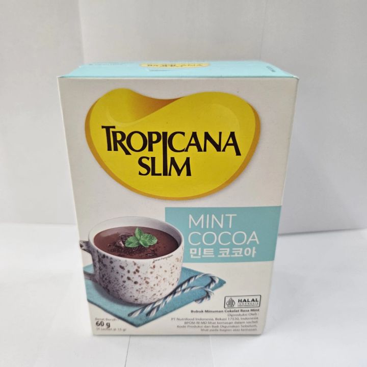 Tropicana Slim Mint Cocoa Minuman Cokelat Rasa Mint 4x15 gram | Lazada ...