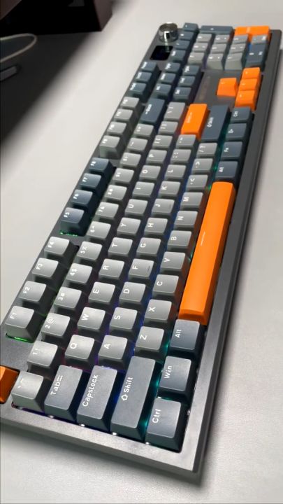 LANGTU LT104 mechanical keyboard RGB backlight Hotswap DIY screen 3Mode ...