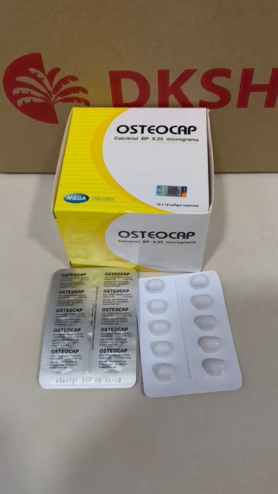 (1 Strip) Osteocap 0.25mcg 10’s Osteo-cap Mega We Care 骨化三醇 Calcitriol ...