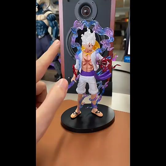 17cm Anime One Piece Figure Luffy Gear 5 Action Figure Sun God Luffy ...