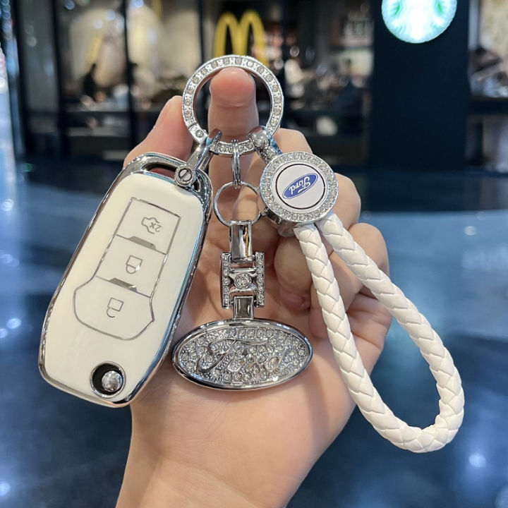 ford car folding key case for everest ranger keychain everest key cover ...