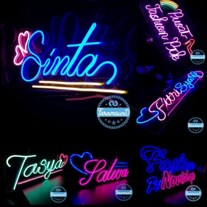 lampu papan nama neon flex | Lazada Indonesia