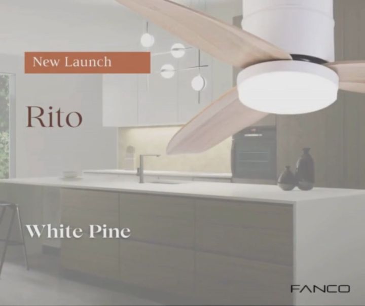 NEW LAUNCH Matt Black/White/Pine 48in/54in/46in/52in 3Blades/4Blades ...