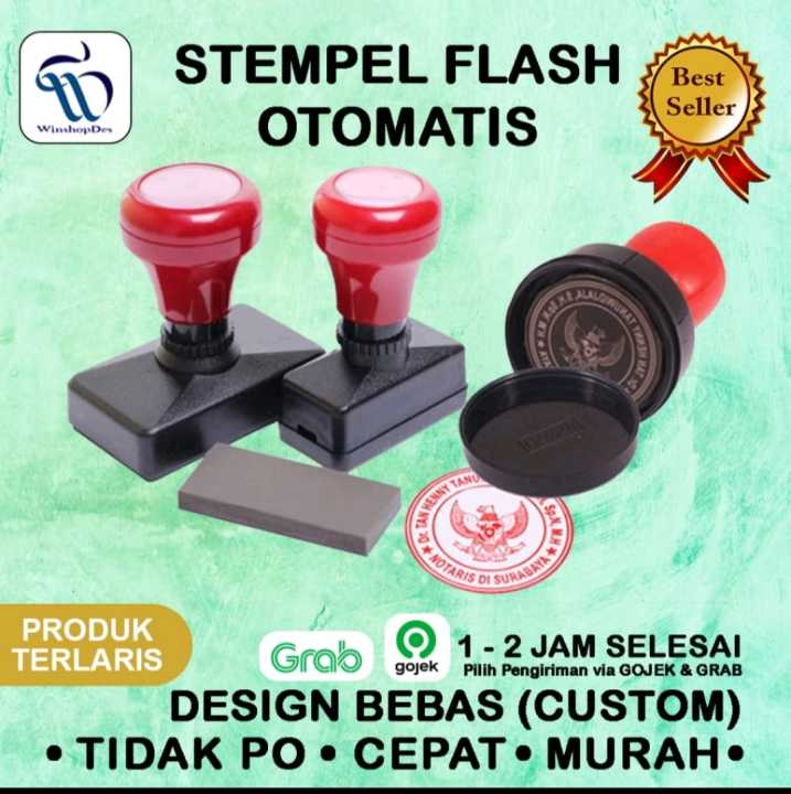 stempel flash warna ukuran standar free desain | Lazada Indonesia