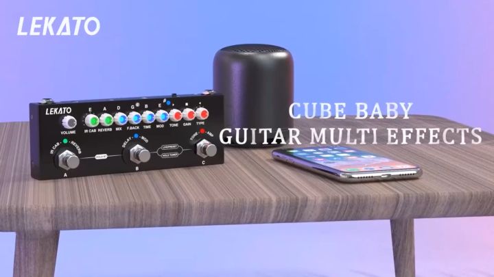LEKATO Cube Baby Multi Effects Pedal Electric Guitar Effect Pedal ...