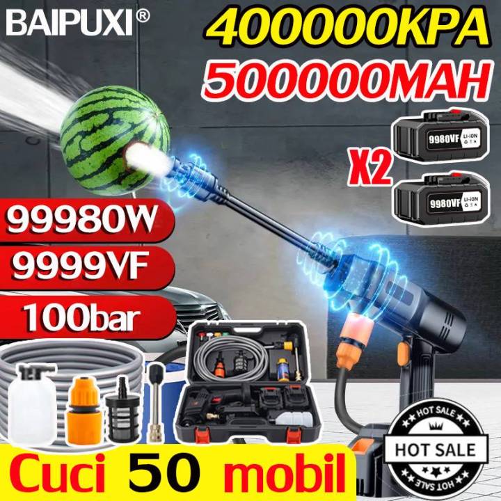 kotak alat hadiah BAIPUXI Mesin cuci mobil Gratis 2 baterai 399VF ...
