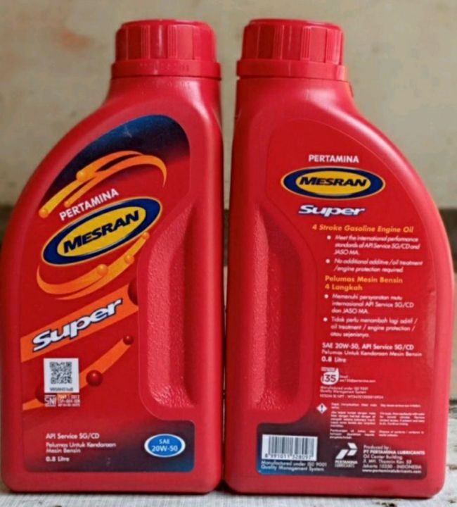 OLI MOTOR MESRAN SUPER 0.8 Liter SAE 20W-50 /OLI MESIN MOTOR ... OLI MOTOR MESRAN SUPER 0.8 Liter SAE 20W-50 /OLI MESIN MOTOR ...
