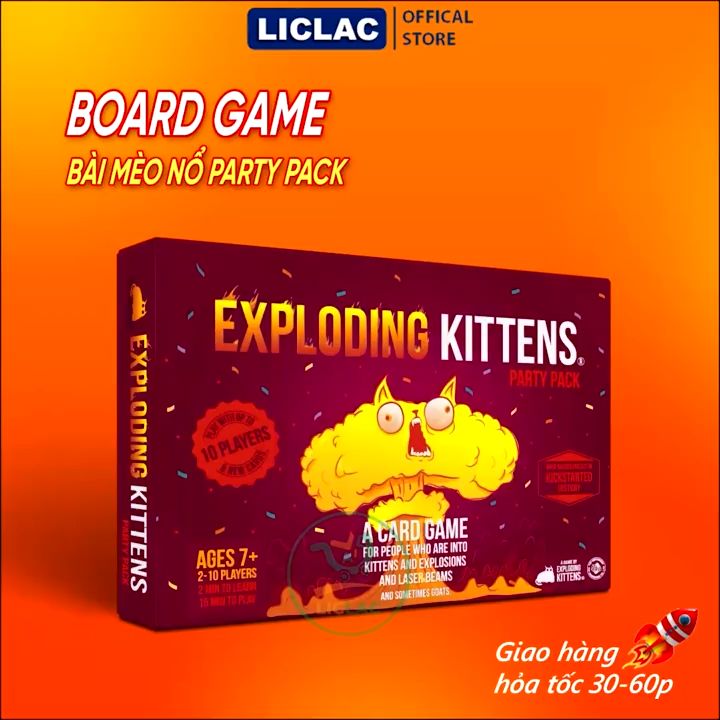 Bộ bài Mèo Nổ Party Pack Việt Hoá Hộp Cao Cấp có hướng dẫn Tiếng Việt ...