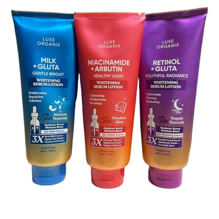 LUXE ORGANIX Whitening Serum Lotion Retinol 350ml | Lazada PH