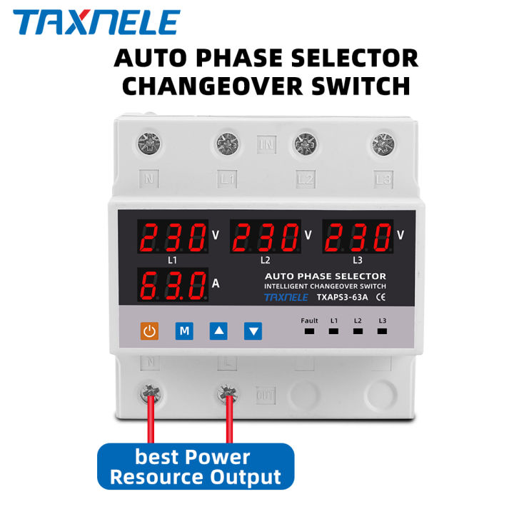 Power Automatic Transfer Switch Uninterrupted Power 63A 100A Phase ...