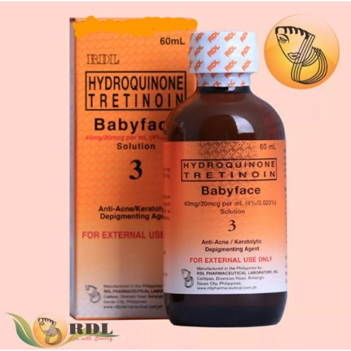 RDL Baby Face Astringent Hydroquinone + Tretinoin #3 60ml | Lazada PH