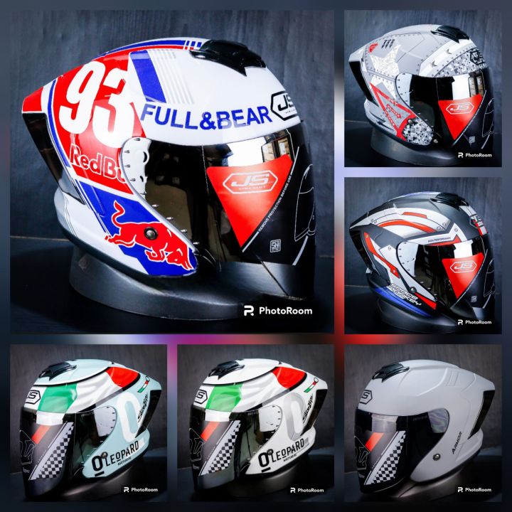 Helm JS ARMOR Motif LEOPARD BLACK DOFF kEKINIAN ORIGINAL 100% TERBARU ...