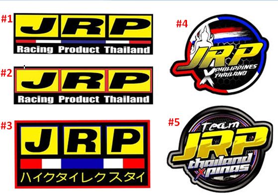 JRP Sticker for Motorcycles Trending Thai Brand Full Set 5pcs sticker ...