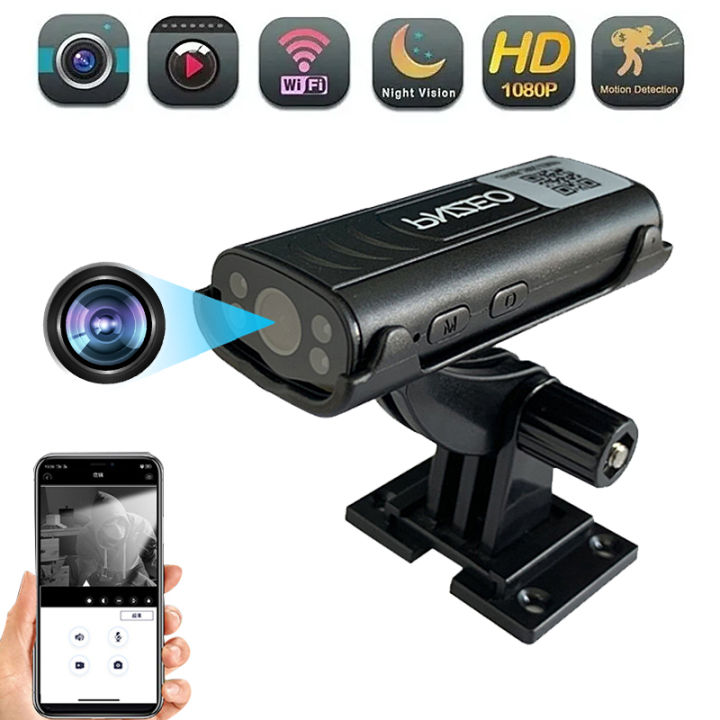(BISA COD) 1080P Spy Camera Mini Wifi Baterai Internal FHD 2MP Kamera ...