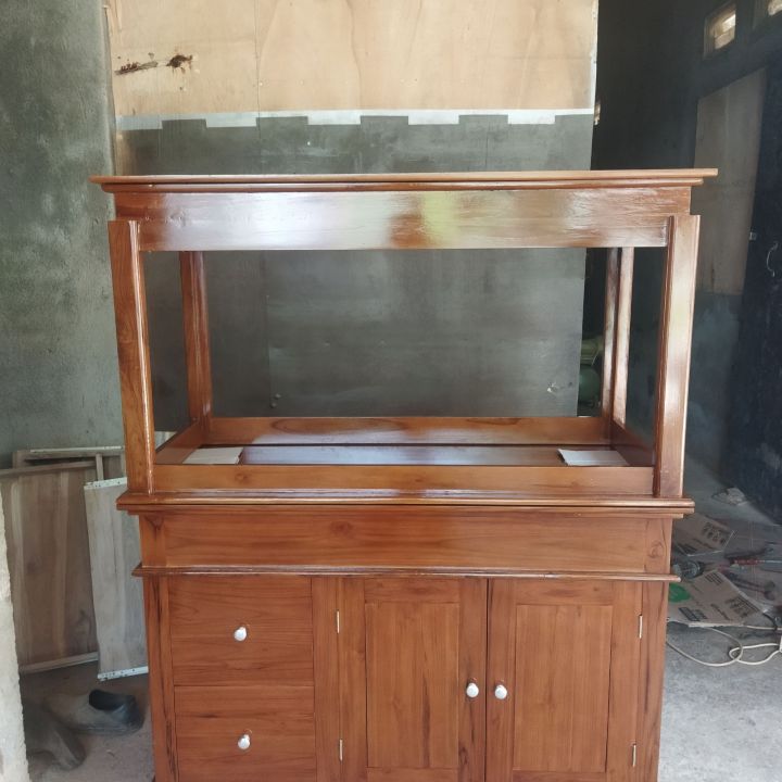 Meja Aquarium Kayu Jati Grade A | Lazada Indonesia