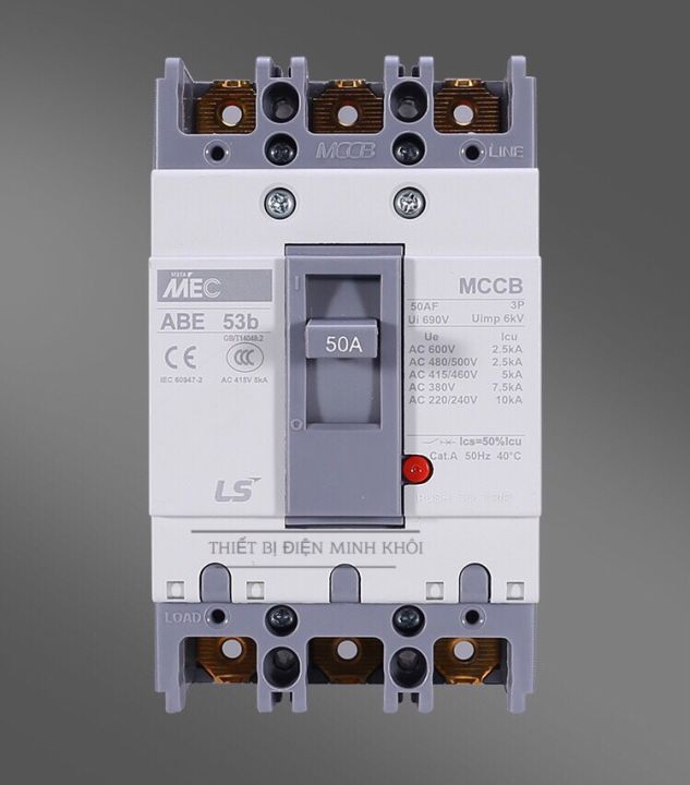 Aptomat Khối 3 Pha LS ABE và ABN 20A ~ 100A, cầu dao điện MCCB LS 3P ...