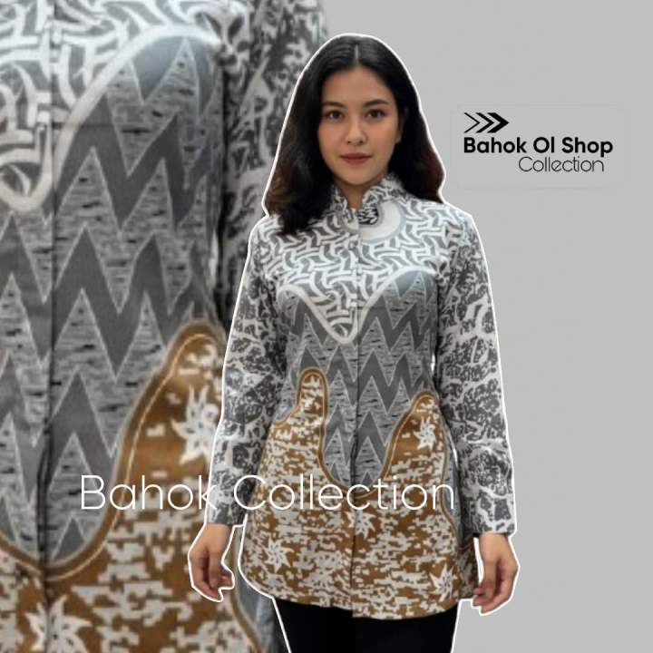 BLUSE BATIK MOTIF ETNIK MODERN KERAH SANGHAI | Lazada Indonesia