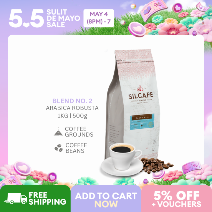Silcafe Blend No. 2 Arabica Robusta medium roast for brewed coffee ...