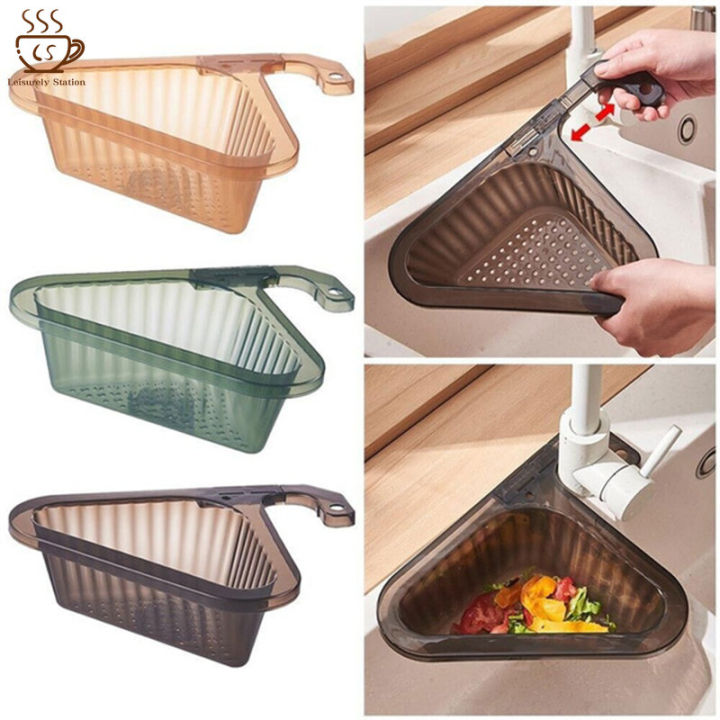 Kitchen Sink Filter Basket Corner Drain Strainer Basket Triangle Sink ...