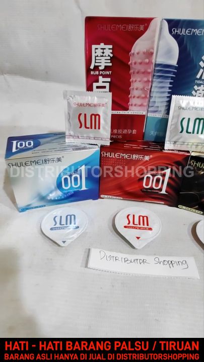 Kondom SLM Merah Gerigi Tebal 001 - Perbox Isi 10 Pcs Bonus Pelumas ...