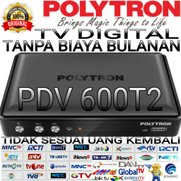 POLYTRON DVB-T2 PDV T2 VERSI TERBARU TV DIGITAL FULL HD TV TABUNG/LED ...
