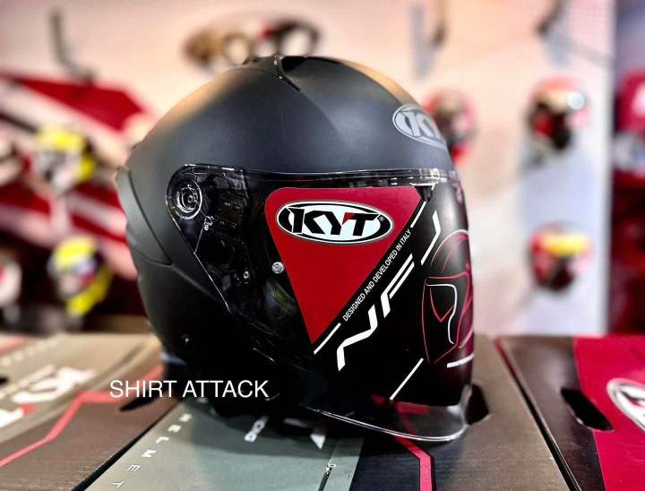 KYT NFJ Matt black open face | Lazada PH