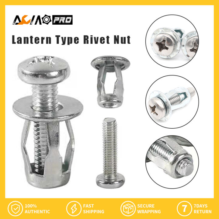 AumoPro 10PCS Lantern Type M4 M5 M6 M8 Rivet Nut Wall Plug Fixing ...