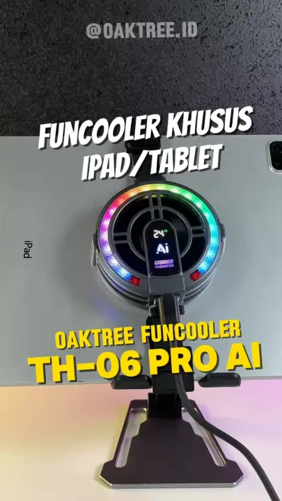Oaktree Funcooler TH06 Pro Ai Fan Cooler Tablet Pendingin Tablet ...