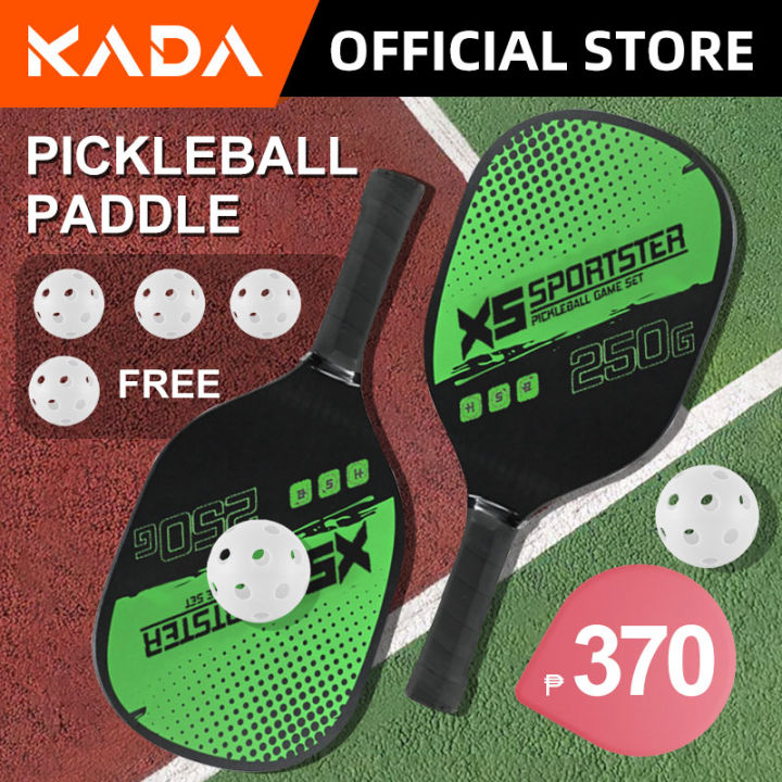 [Free Balls] KADA Pickleball Paddle Set one Pair with 4 Outdoor Balls ...