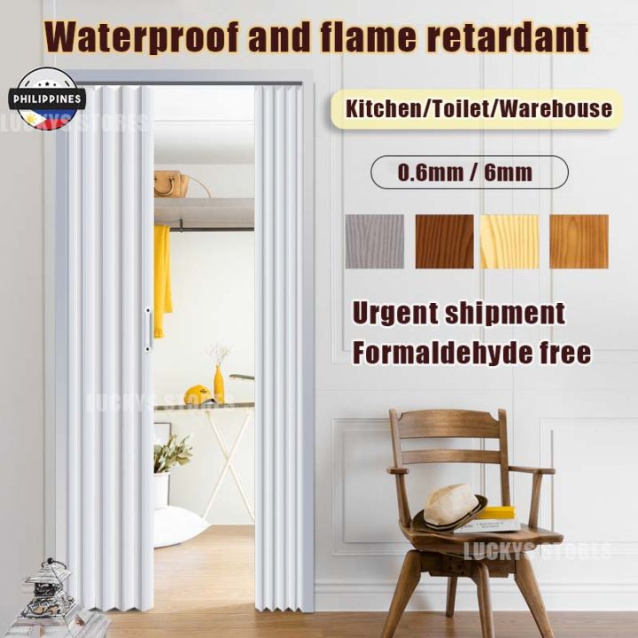 PVC Accordion sliding door Folding door partition rail door divider ...