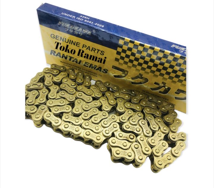 Rantai Gold Fukukawa 428H 110 120 128 130 Japan / Rantai Emas Fukukawa ...