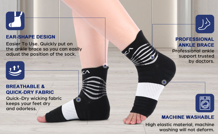 NEENCA Fasciitis Splint Night Compression Socks(1 Pairs) for Achilles ...