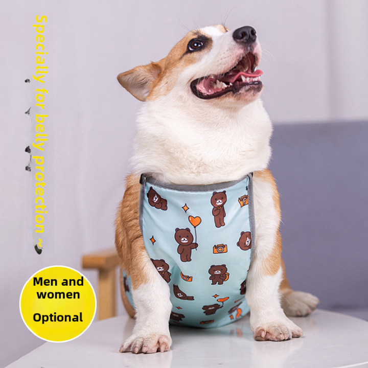 Dog Apron Waterproof Bellyband Corgi Prevent Catching Cold Clothes ...