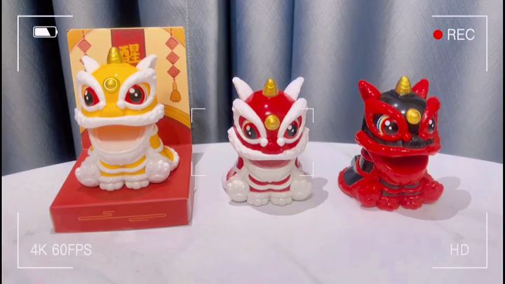 【Junjun】COD/สิงโตเชิดสิงโต สิงโตพยักหน้าเรียกทรัพย์ พลังงานแสงอาทิตย์ สําหรับตกแต่งบ้าน สไตล์จีน ...