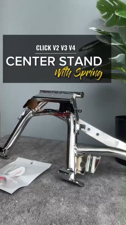 LEGITMOTO CLICK V2 V3 V4 CENTER STAND WITH SPRING ALLOY CHROME L-11458 ...