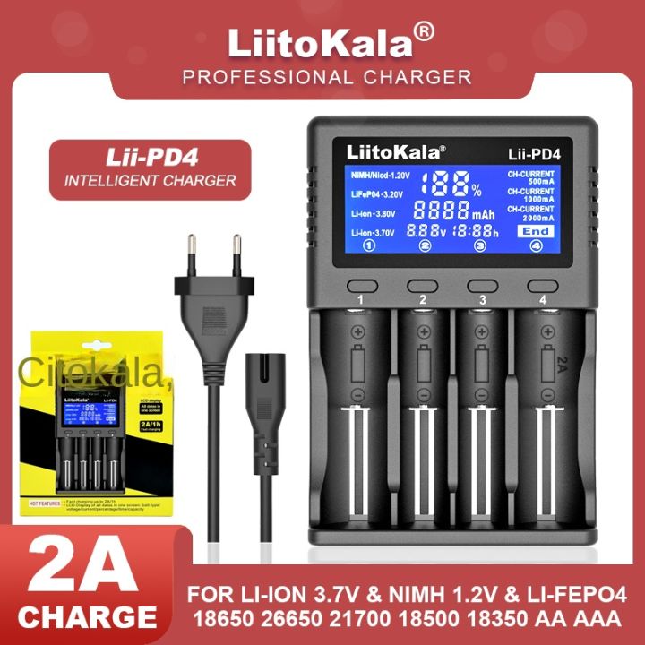 Liitokala Lii-PD4 Lii-500 Lii-402 Lii-S2 3.7V 18650 18350 18500 16340 ...