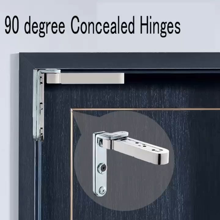 90 degree aluminum Adjustable detachabl Concealed Hinges Invisible Door ...