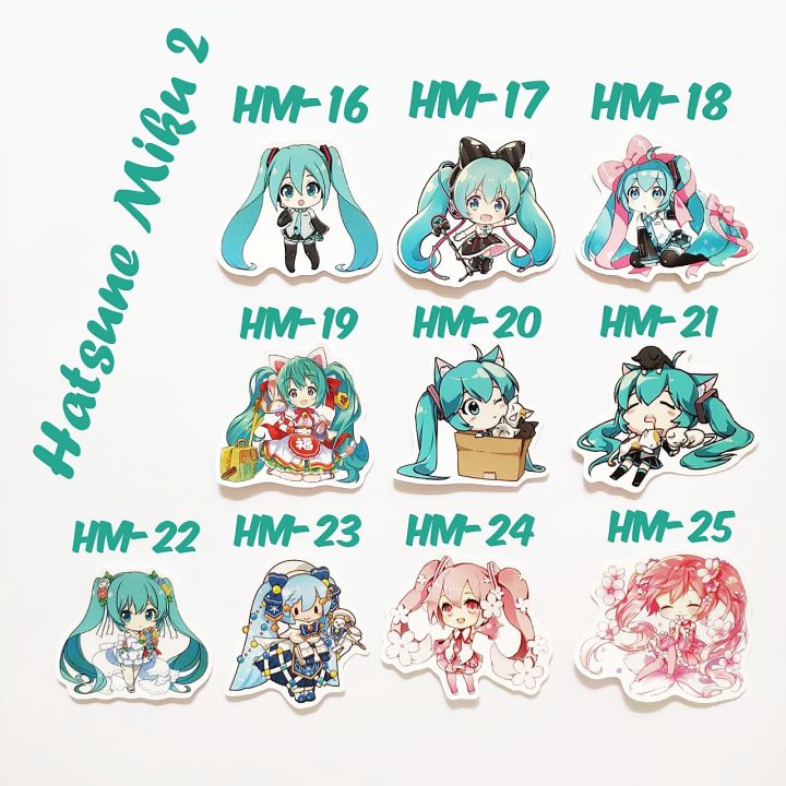 Sticker Hatsune Miku 2 Stiker Vocaloid Snow Miku Merchandise | Lazada ...
