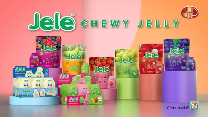 Noshers Thailand Jele Chewy Jelly Instant Jelly Watermelon, Strawberry, Grapes, Konjac. Melon ...