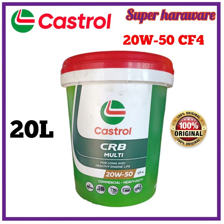 (100% Original) CASTROL CRB Multi 20W50 CF Diesel Engine Oil 20LITER ...