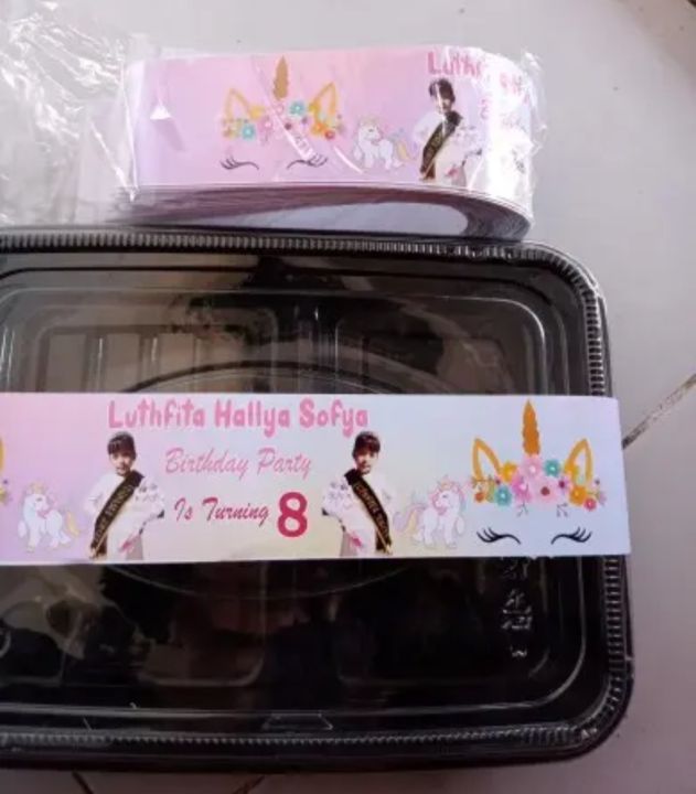 paper belt bento isi 50 pcs ( hanya kertas saja) dengan desain foto ...