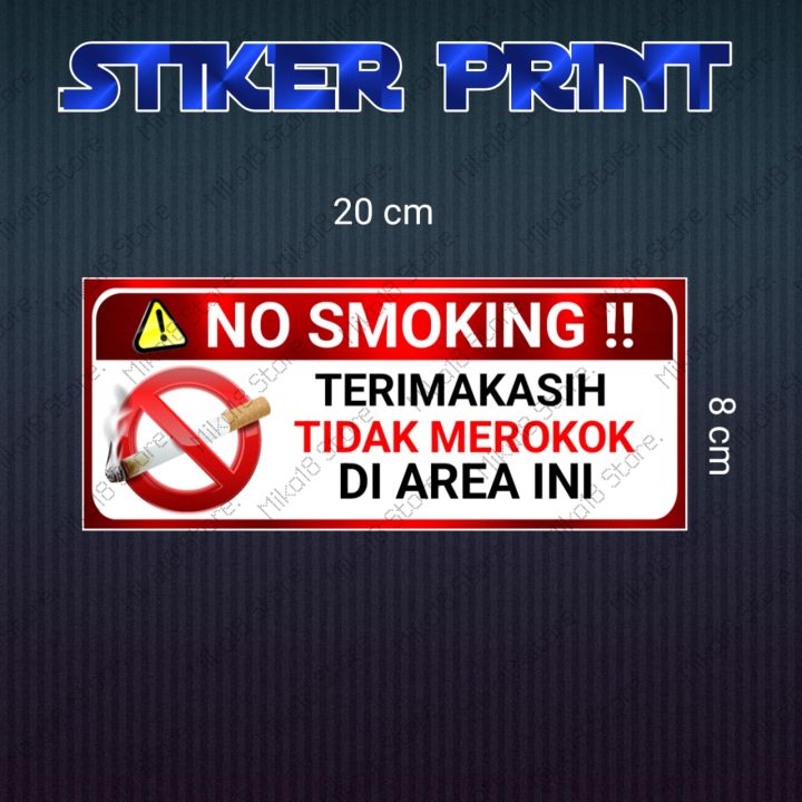 STIKER PERHATIAN NO SMOKING | Lazada Indonesia
